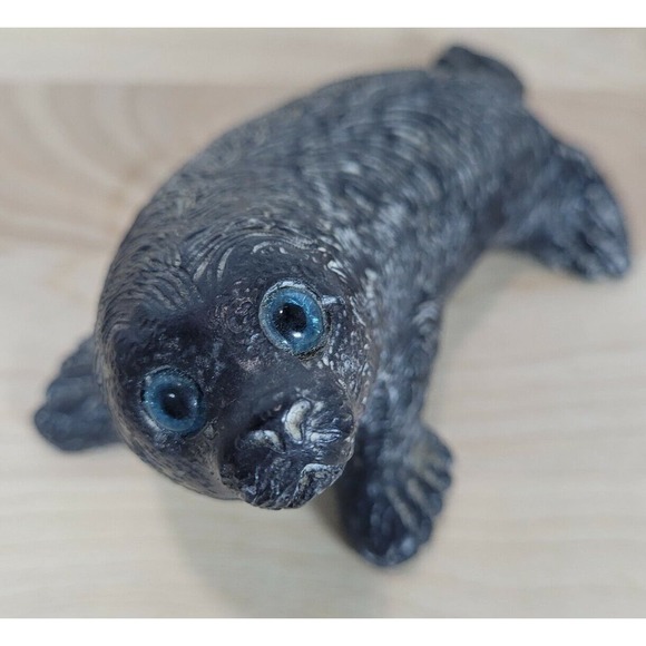 Al Wolf | Art | Al Wolf Seal Pup Hand Carved Black Soapstone Sculpture ...